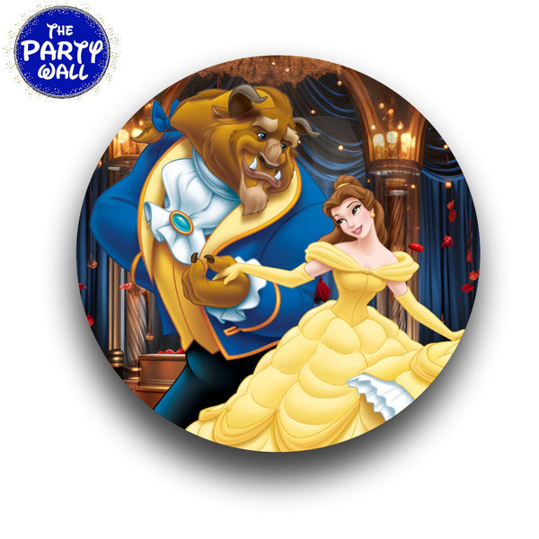 La Bella y la Bestia - Funda para mampara circular – The Party Wall Store
